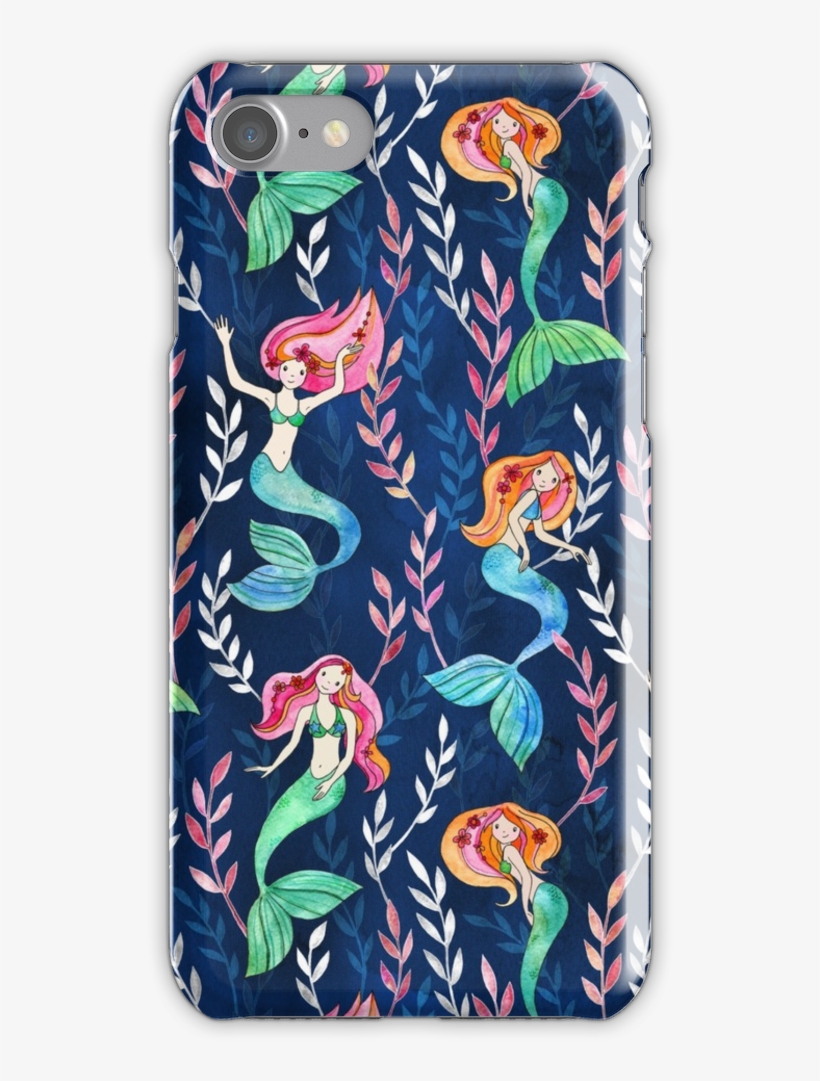 Merry Mermaids In Watercolor Iphone 7 Snap Case - Ocean Fabric - Little ...