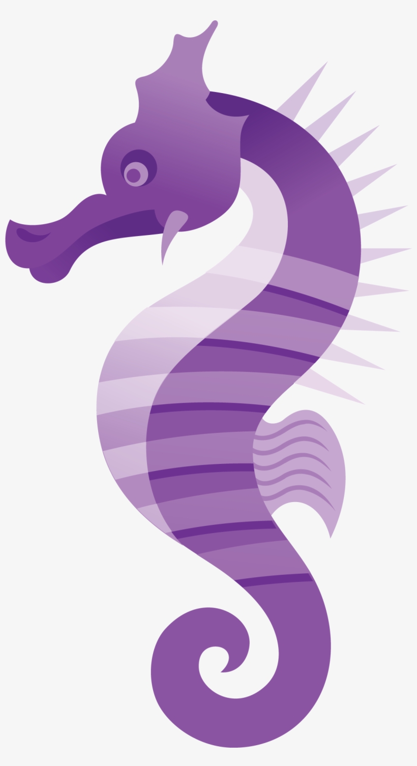 Watercolor Vector Seahorse - Purple Seahorse Clipart - 1141x2040 PNG ...