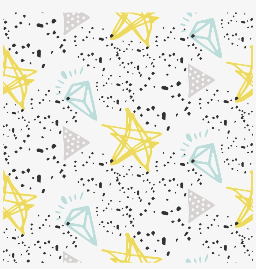 Hand Painted Fresh Diamond Stars Transparent Fill Picture - Portable ...