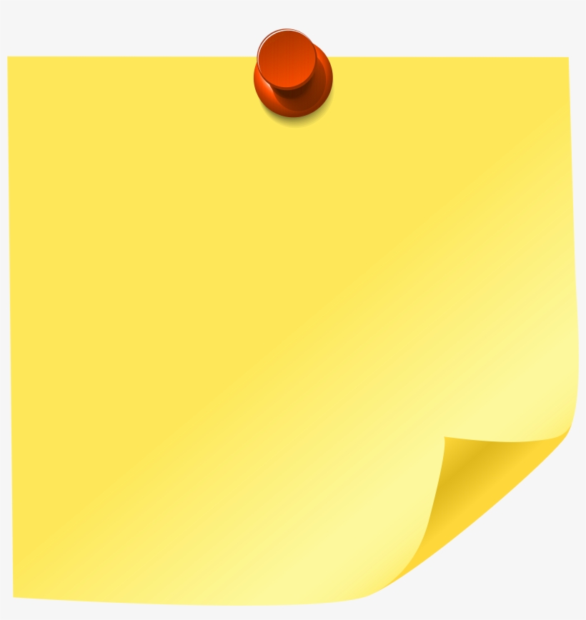 Download Transparent Yellow Sticky Note Png Clip Art - Sticky Note ...