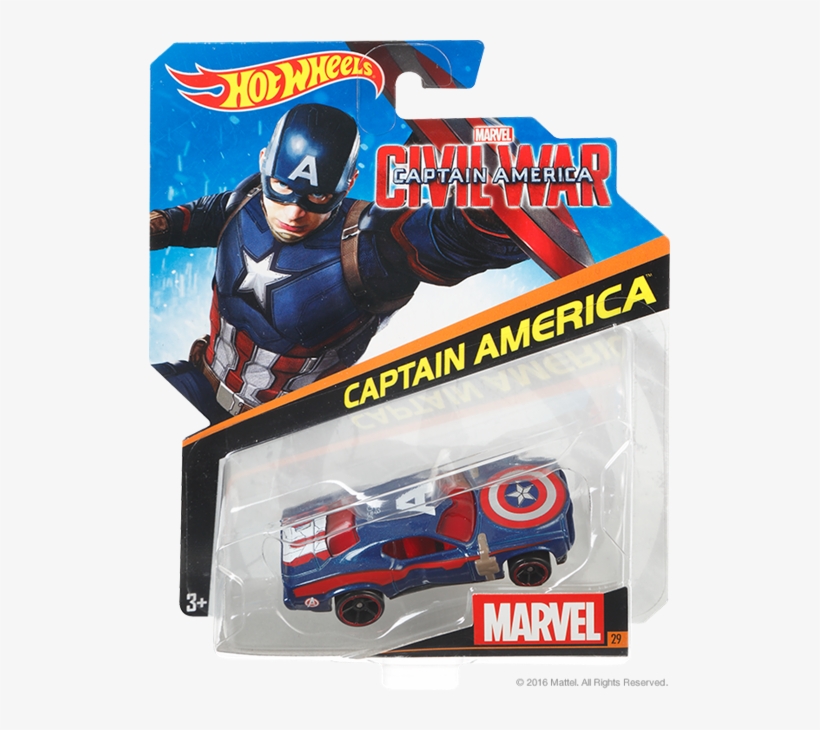 Captain America - Mattel Hot Wheels Marvel Character Cars - Captain ...