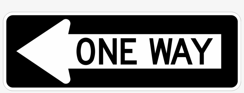 Blank One Way Sign