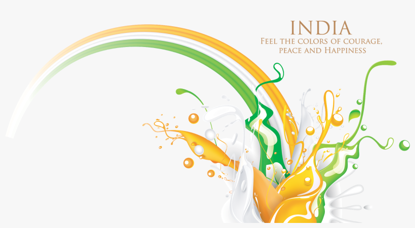 Splashy Indian Flag Png Vector Images Free Downloads - Indian Tri Color ...