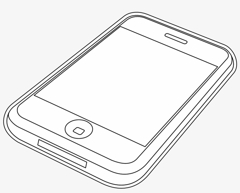 Iphone 3gs Black White Line Art Scalable Vector Graphics - Rb 260gs Png ...