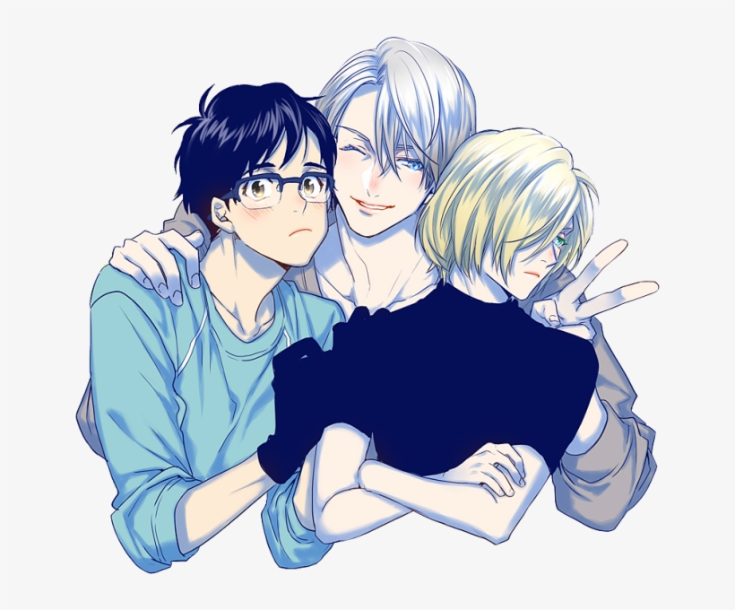 Наклейка Yuuri Katsuki X Victor Nikiforov X Yuri Plisetsky - Yuri On ...
