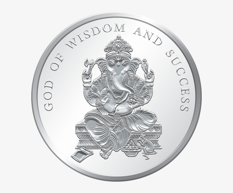 Moah Lord Ganesha Coin - Ganesh Ji Silver Coins - 600x600 PNG Download ...