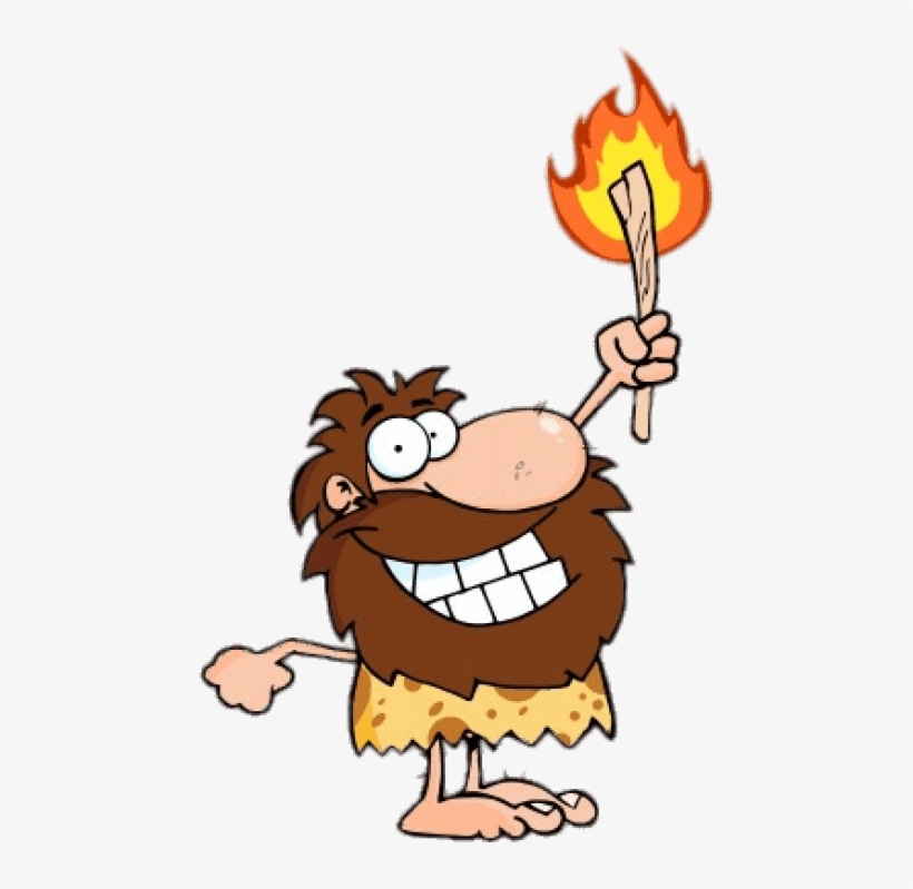 Free Png Download Caveman Holding A Torch Png Images - Happy Caveman ...