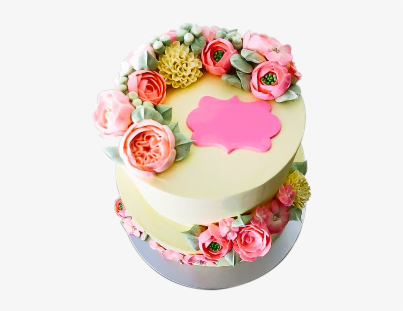 Download Transparent Flower Birthday Cake Designs Drdp Floral Birthday ...