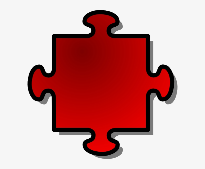 Download Transparent Free Vector Jigsaw Red Clip Art - Puzzle Pieces ...