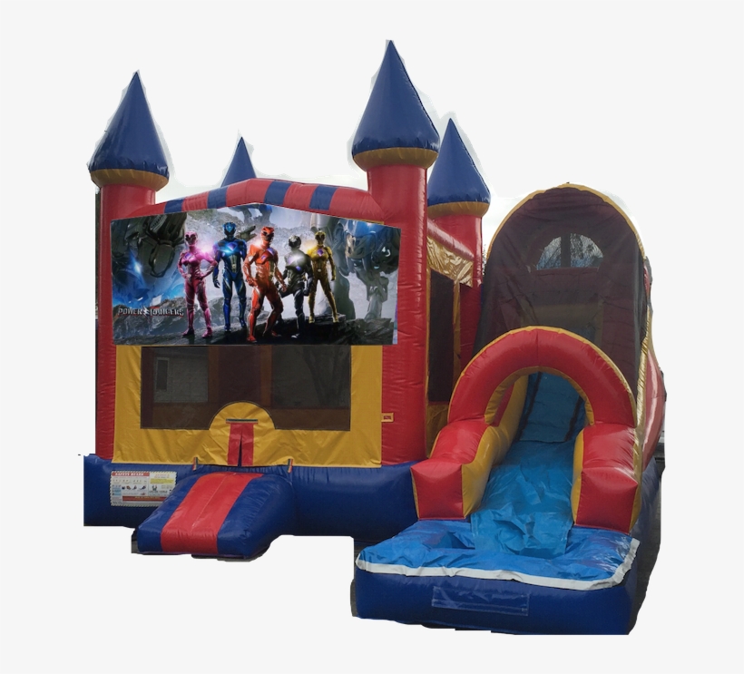 Combo Castle Super Big Front Power Rangers - Inflatable - 1000x750 PNG ...