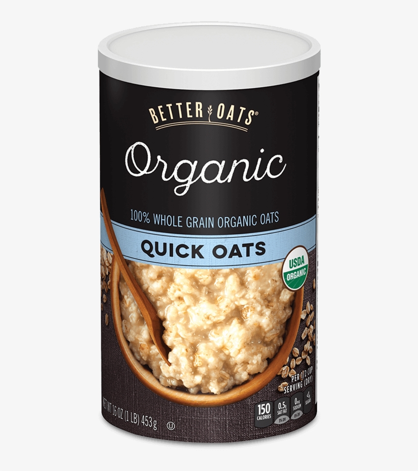 Better Oats Organic Quick Oats Instant Oatmeal Tub - Organic Oatmeal ...