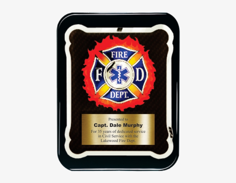 Fire Department Fireball Plaque - Firefighter Maltese Cross - 580x580 ...