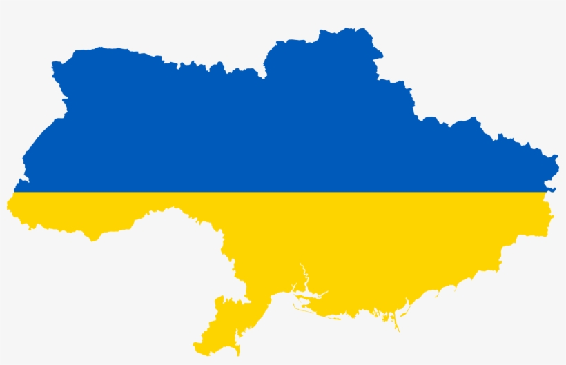 Flag-map Of Ukraine Without Crimea - Map Of Ukraine Without Crimea ...