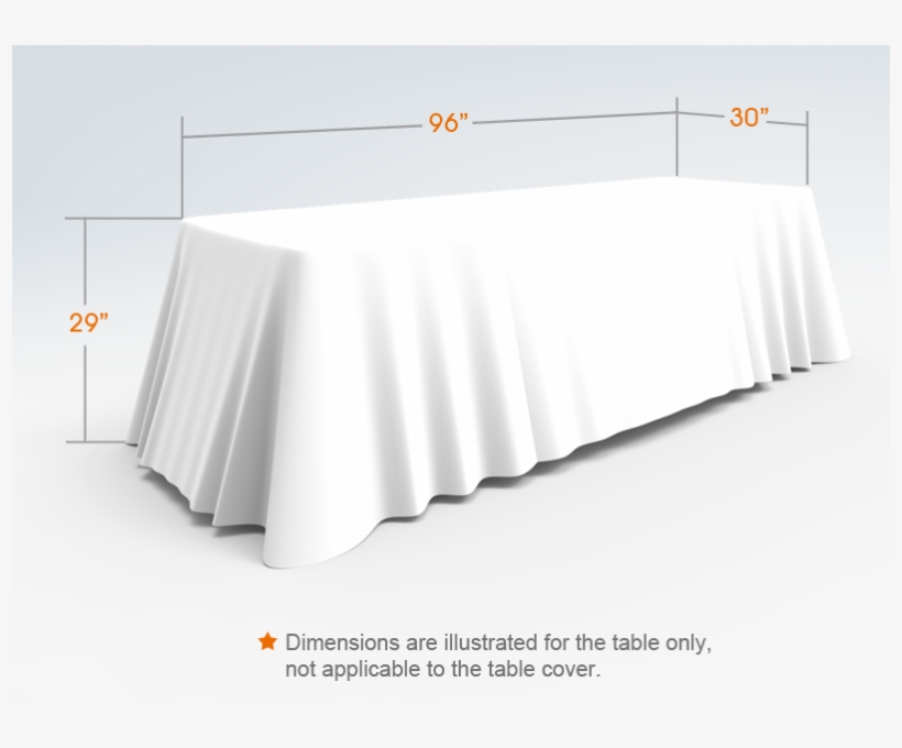 8ft White Versatile Loose Table Throw With Round Corners - Tablecloth ...