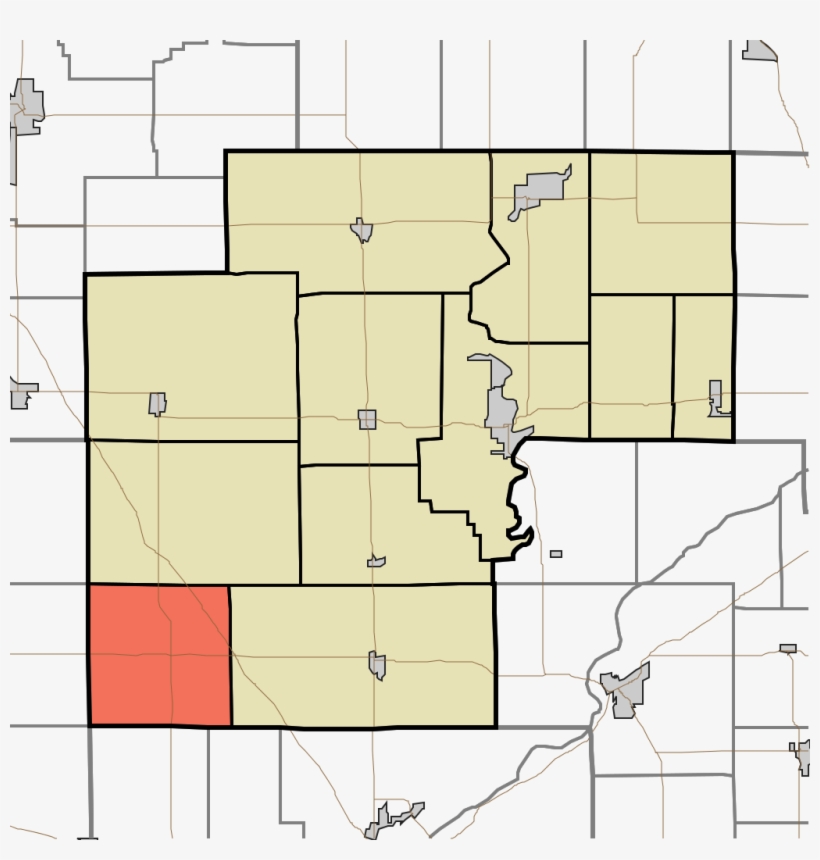Map Highlighting Round Grove Township, White County, - Diagram ...