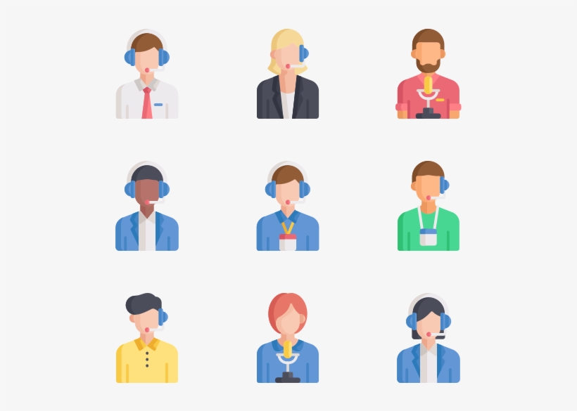 Call Center Avatars - 600x564 PNG Download - PNGkit
