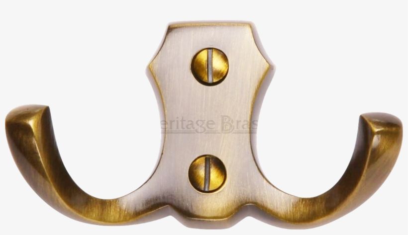 Tudor Double Rode Coat Hook Antique Brass - Weapon - 1600x845 PNG ...