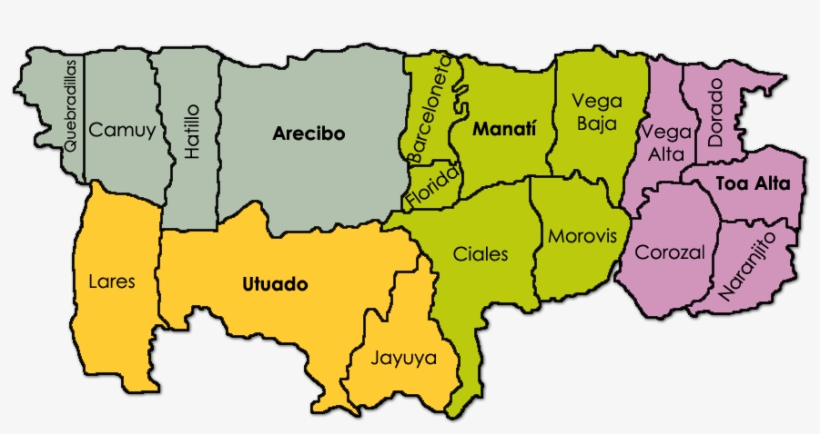 Mapa De Los Municipios Que Componen La Región Norte - Norte De Puerto ...