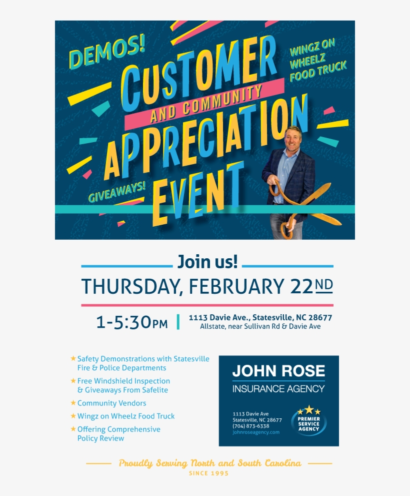 Customer Appreciation Event Flyer - Poster - 600x927 PNG Download - PNGkit
