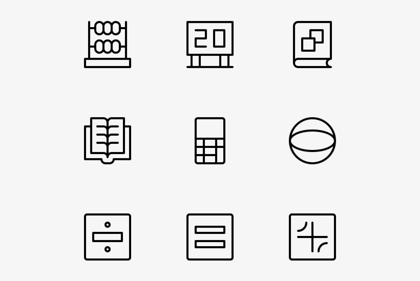 Math - Black-and-white - 600x564 PNG Download - PNGkit