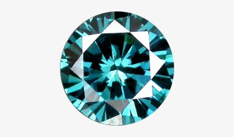 1/2 Ct Round Cut Blue Vvs1 Diamond 18k White Gold Over - 400x400 PNG ...