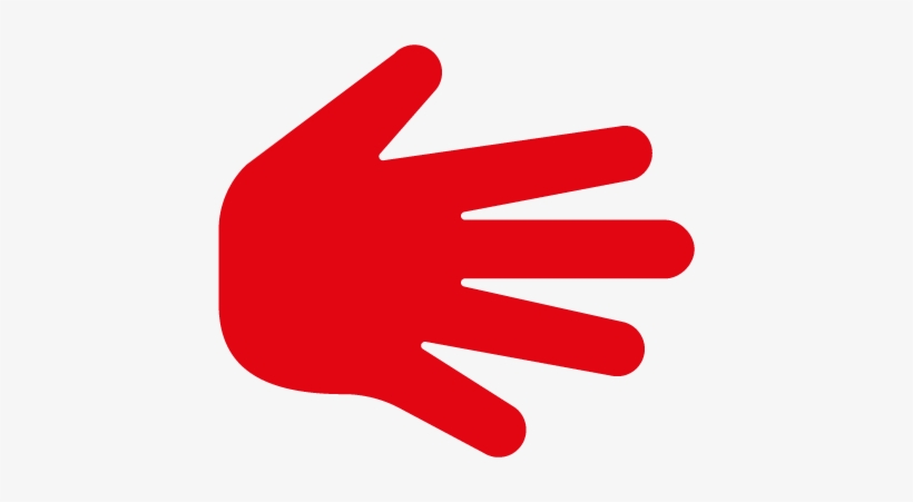 Red Hand - Sign - 428x371 PNG Download - PNGkit