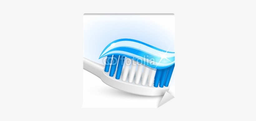 Toothbrush And Gel Toothpaste Wall Mural - Toothpaste - 400x400 PNG ...