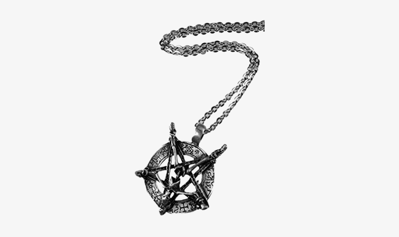 Download Transparent This Pewter Skeleton Inverted Pentagram Necklace ...