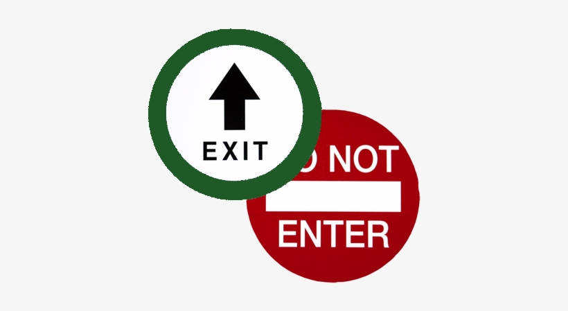 Download Transparent Exit / Do Not Enter Decal - Do Not Enter Automatic ...