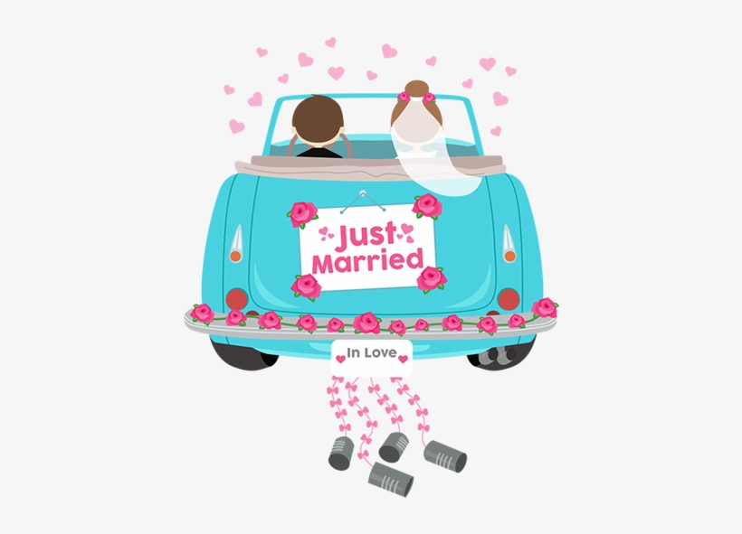 Just Married - Just Married Bride And Groom Wedding Car Tote Bag ...