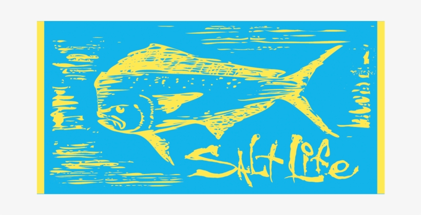 Salt Life Large Beach Dolphin Towel - Illustration - 700x700 PNG ...