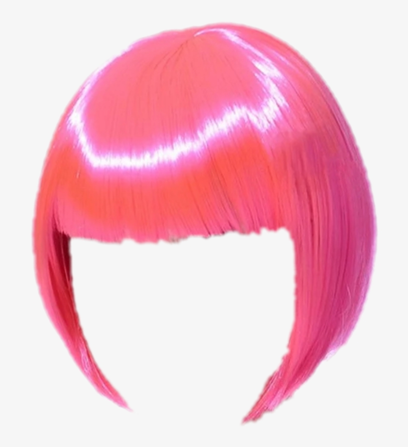 Hair Wig Wigs Haircut Hairstyle Hairdo Pink Hair Bob - Lace Wig ...