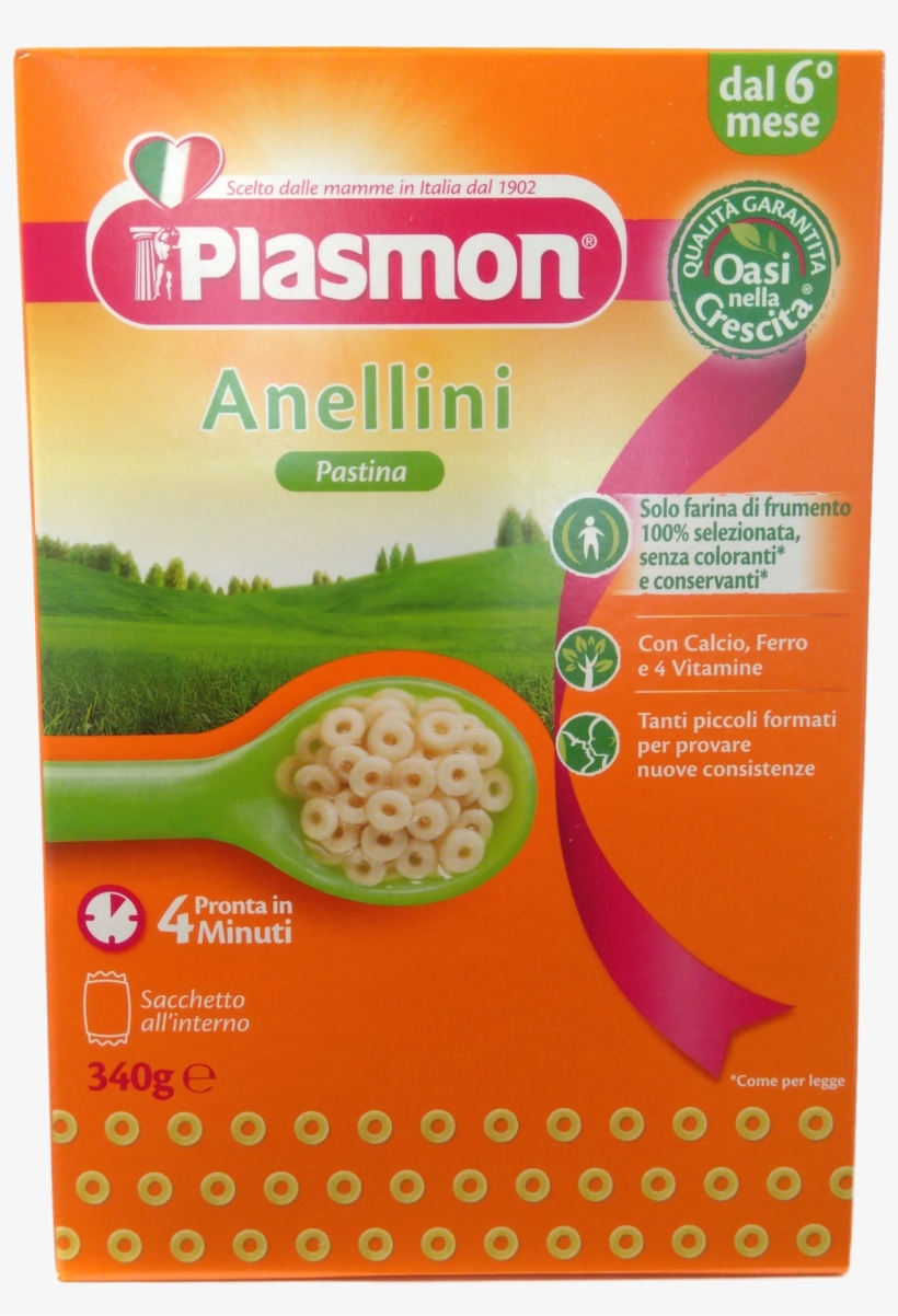 Plasmon Baby Food Pasta Gr 340 Anellini N - 2000x2000 PNG Download - PNGkit