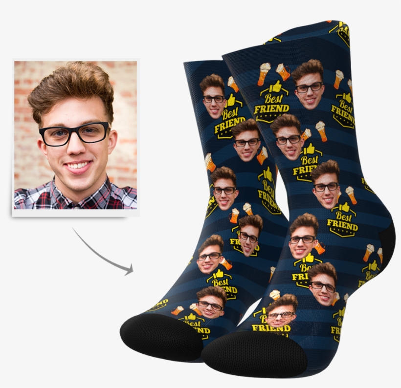 Custom Socks - Best Friend - Sock - 1000x1000 PNG Download - PNGkit