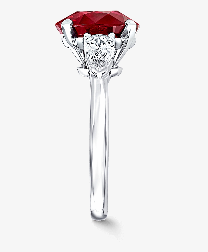 Side View Of A Classic Graff Ring Featuring An Oval - Engagement Ring ...