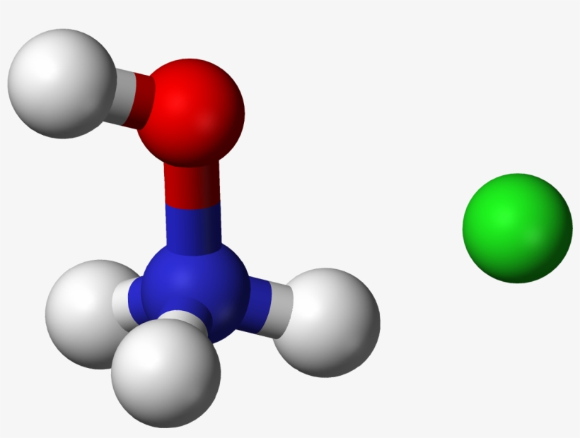 Hydroxylammonium Chloride 3d Balls Ionic - Displayed Formula Of Nh4br ...