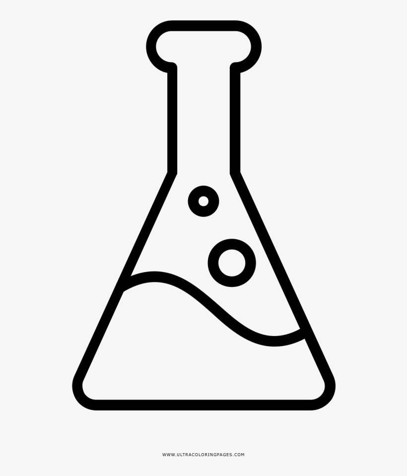 Erlenmeyer Flask Coloring Page - Line Art - 1000x1000 PNG Download - PNGkit