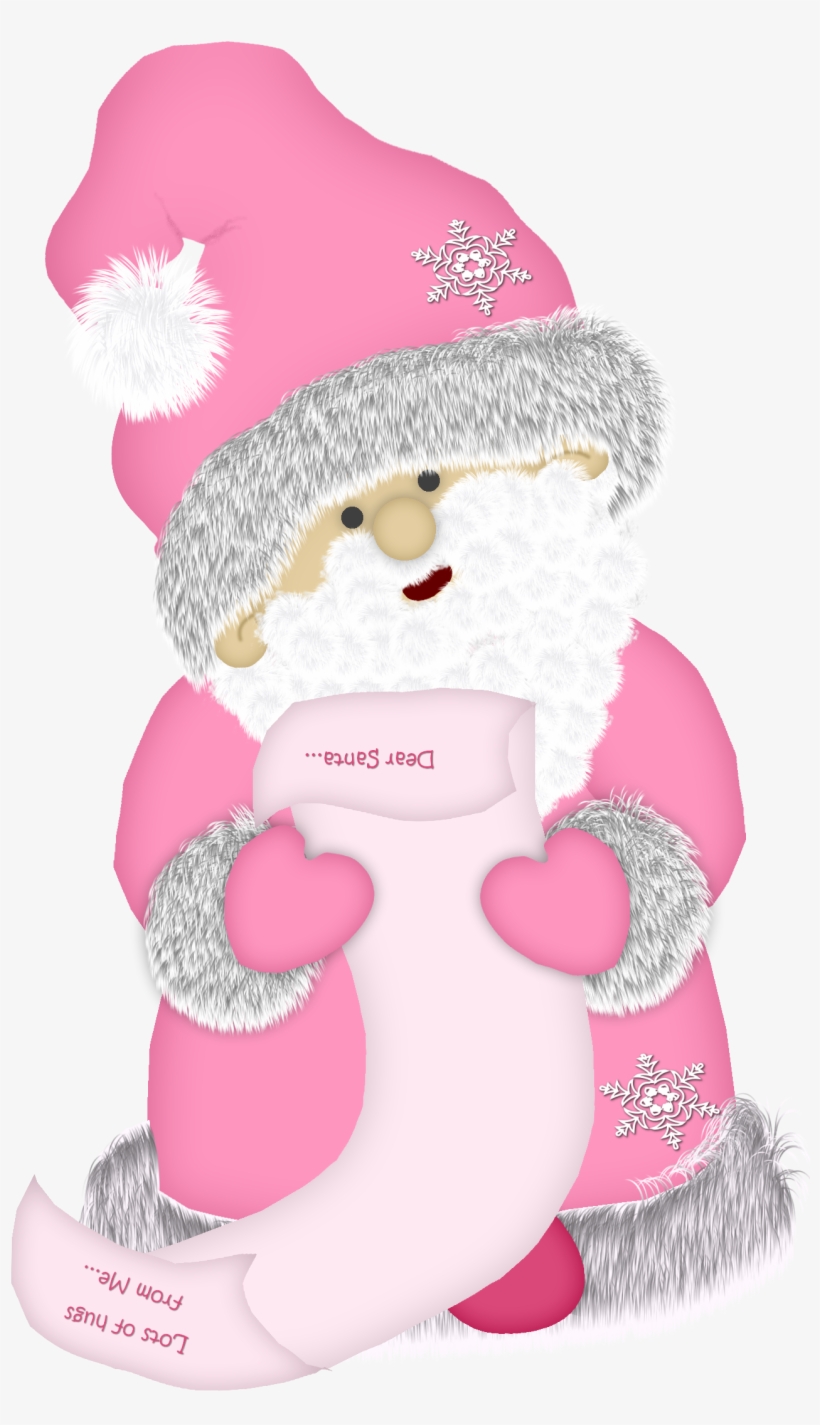 Pink Christmas Santa - Christmas Pink Clipart - 1400x2200 PNG Download ...