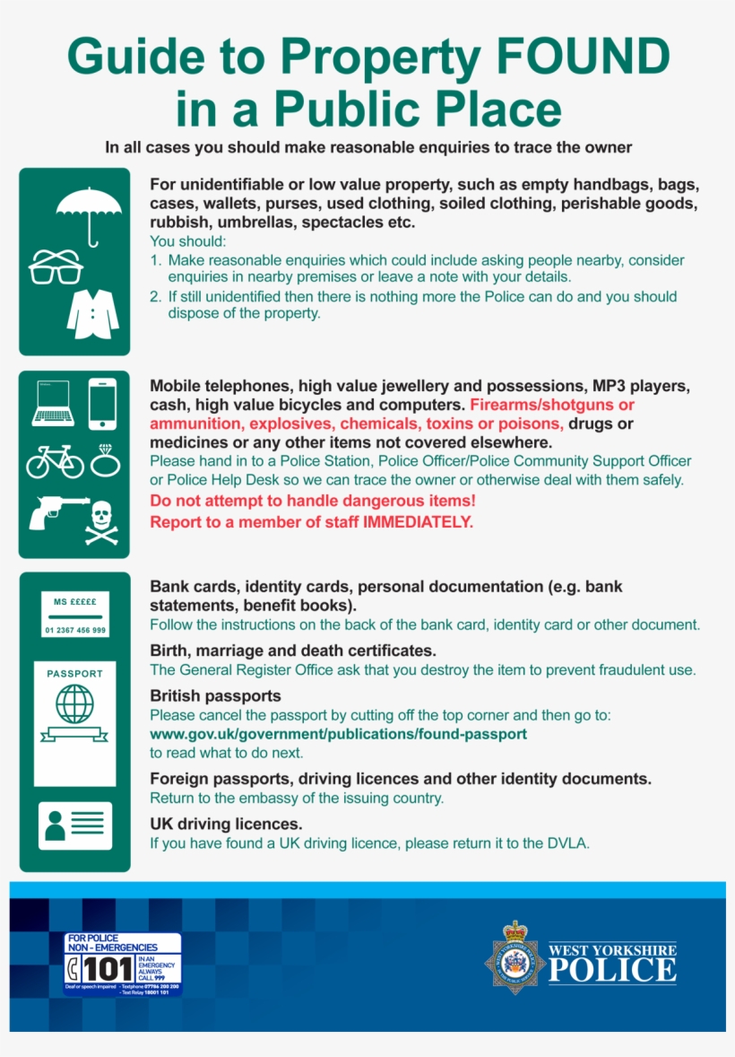 Found Poster - West Yorkshire Police - 1188x1691 PNG Download - PNGkit