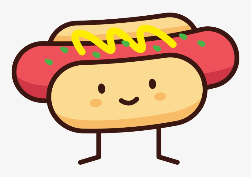 Hot Dog Doodle - 900x900 PNG Download - PNGkit