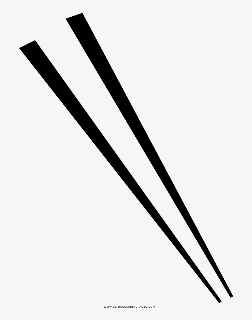Chopsticks Coloring Page - Line Art - 1000x1000 PNG Download - PNGkit