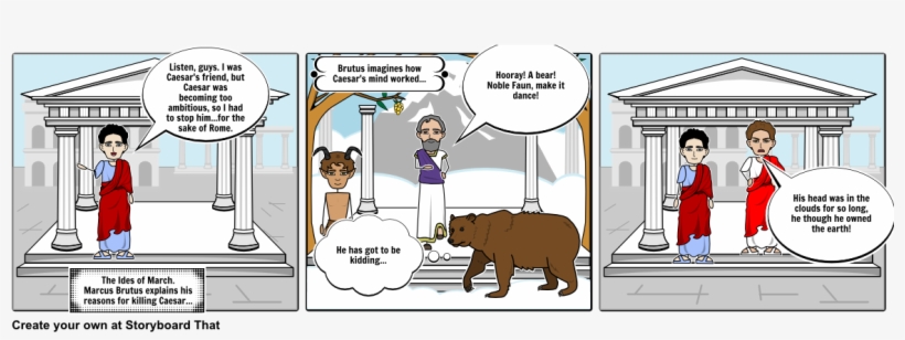 Quotthe Tragedy Of Julius Caesarquot Comic Strip Storyboard