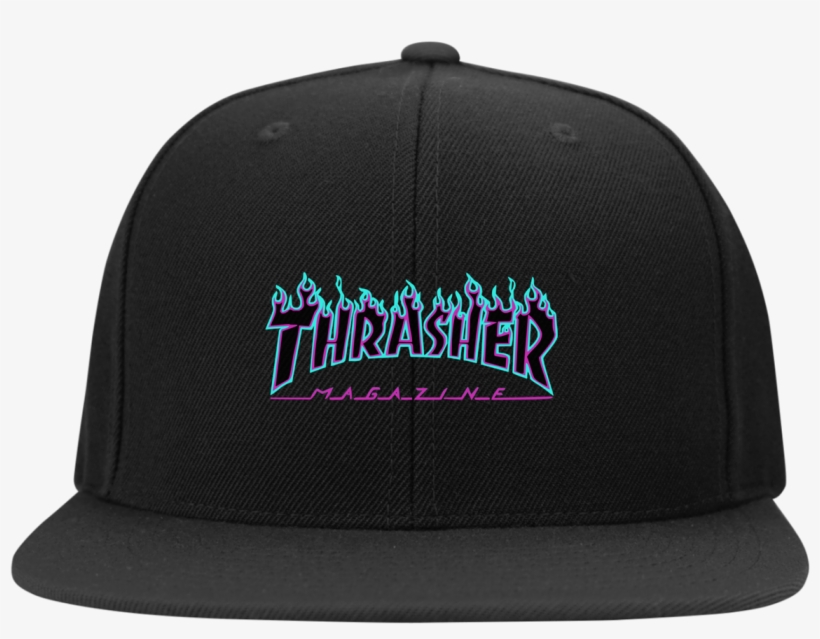 Thrasher Puple Flame Logo Snapback Hat - Baseball Cap - 1155x1155 PNG ...