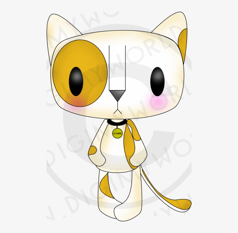 Anime Chibi Cat - Cartoon - 500x723 PNG Download - PNGkit