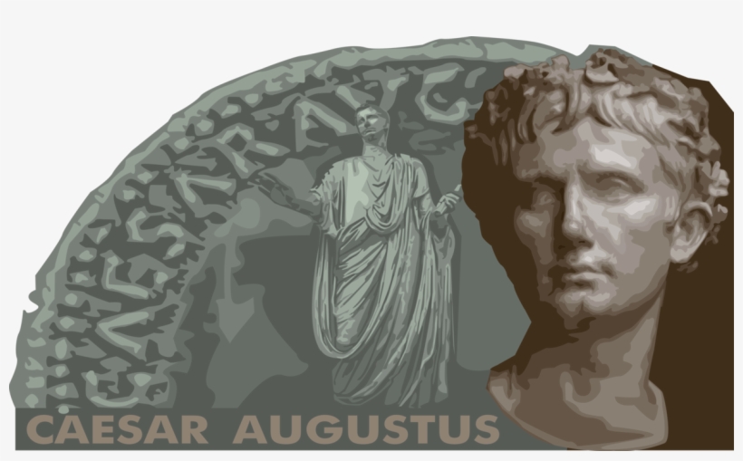 Vector Illustration Of Caesar Augustus Founder Of Roman - Statue ...