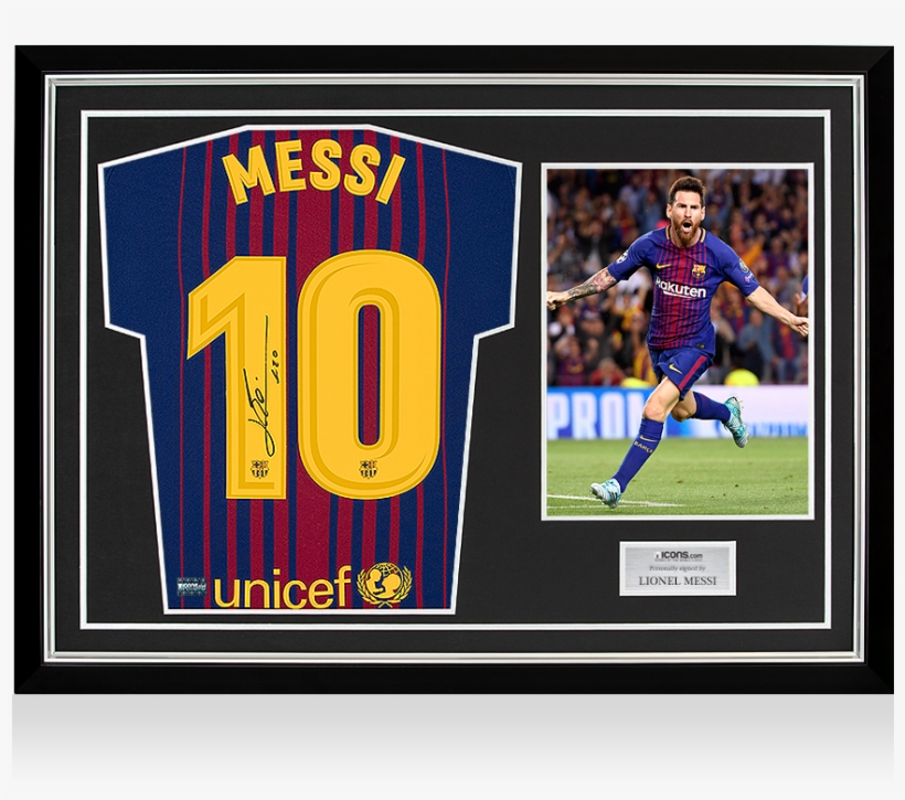 Lionel Messi Official Back Signed Barcelona 2017-18 - Messi And Ronaldo ...