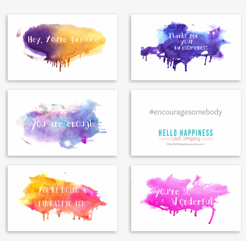 Mini Encouragement Cards - Graphic Design - 1000x1000 PNG Download - PNGkit