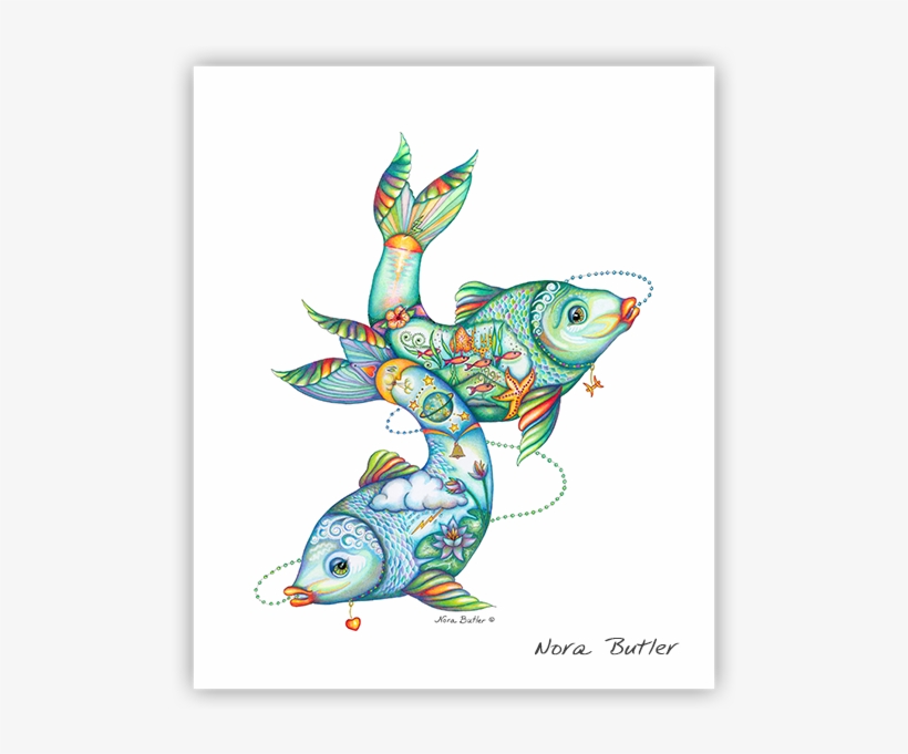 Pisces Original Artwork By Nora Butler - Art - 600x600 PNG Download ...