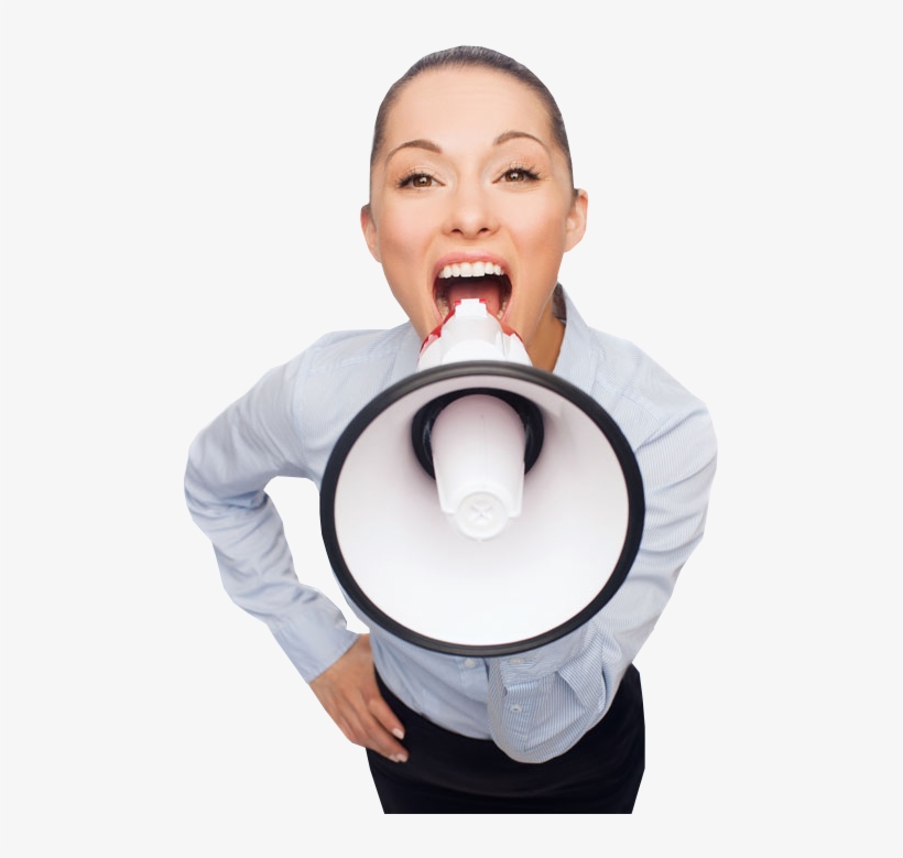 Kid Yelling Png - Woman Loudspeaker - 540x720 PNG Download - PNGkit