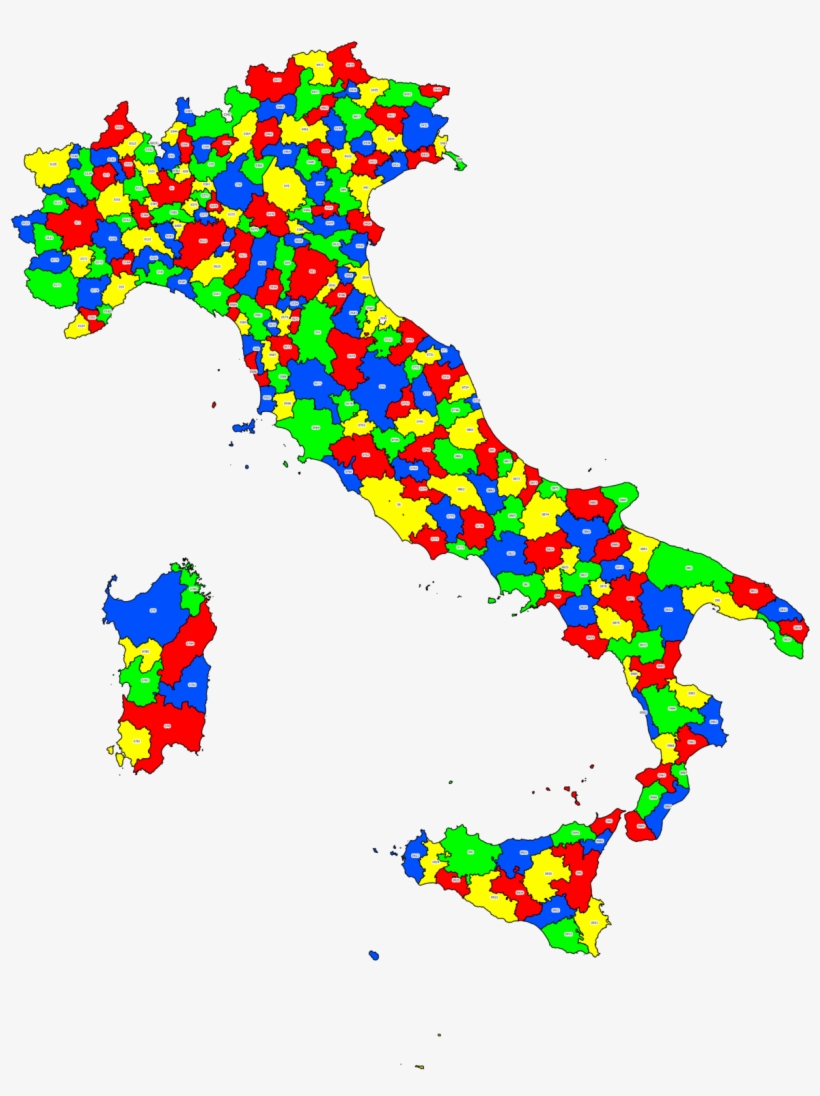 Map Of Area Codes In Italy - 1200x1539 PNG Download - PNGkit